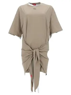 DIESEL® Front Tie T-shirt Dress - Multicolor