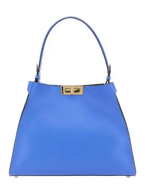 Fendi Fendi Women 'Fendi Way' Blue Handbag With Removable Handle And Turn Lock In Leather For Women Multicolor