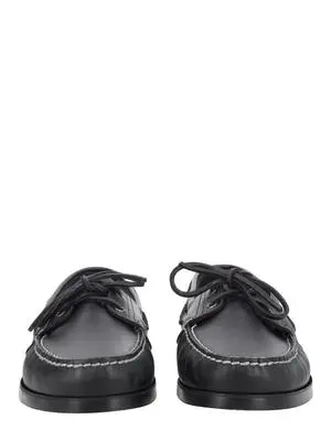 Paraboot Leather Mocassino Barth - Black