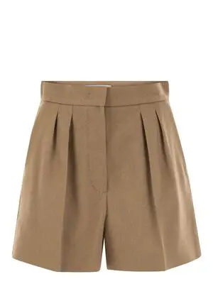 Max Mara Tailored Camel Shorts - Brown