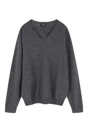 Zegna Cashmere V-neck Sweater - Multicolor