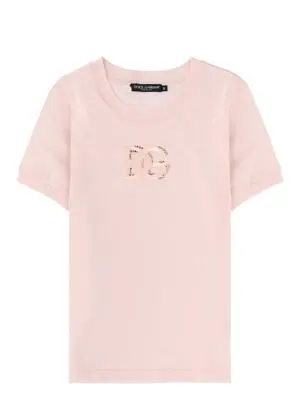 Dolce & Gabbana T-shirt With Logo - Pink