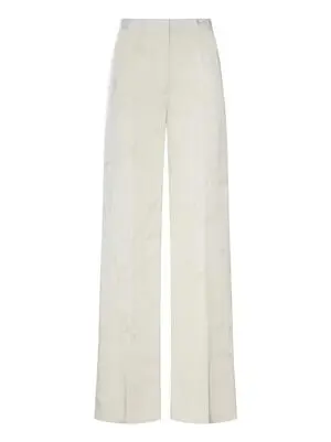 FORTE_FORTE Wide-leg Jacquard Trousers - Cream