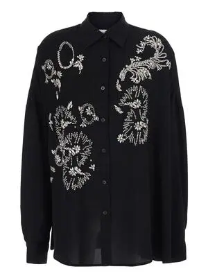 Dries Van Noten Embellished Viscose Blouse - Multicolor