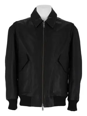 BOSS Josual Leather Jacket - Black