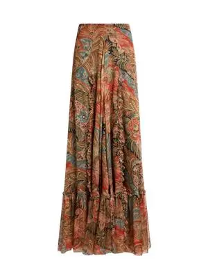 Etro Long Skirt With Paisley Pattern - Multicolor