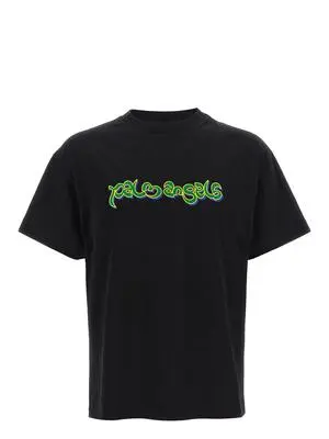 Palm Angels Thai Logo' T-shirt - Black