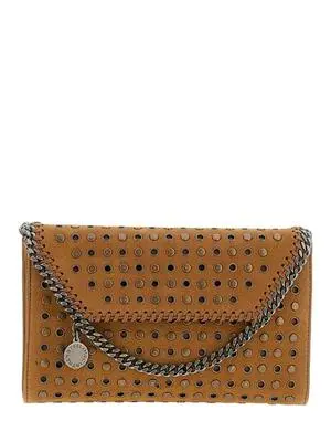 Stella McCartney Falabella Alter Suede Chain Wallet With Studs - Multicolor
