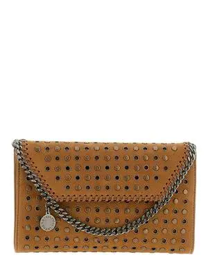Stella McCartney Falabella Alter Suede Chain Wallet With Studs - Multicolor