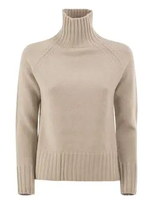 Max Mara Wool And Cashmere Turtleneck Sweater - Multicolor
