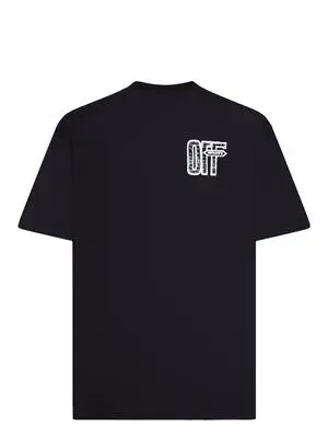 Off-White Off-White Men T-Shirt With Logo And Arrow Sketch Print Black