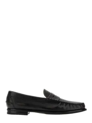 Prada Leather Loafers - Black