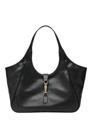 Gucci Mercato Leather Shoulder Bag - Black