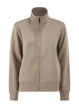 Max Mara Carezza High-neck Zip-up Sweatshirt - Cream