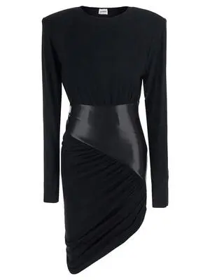 Andamane Ursula Dress With Eco-leather Details - Multicolor
