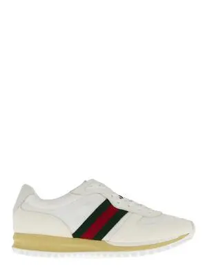 Gucci Calf Skin And Polyamide Sneakers - White