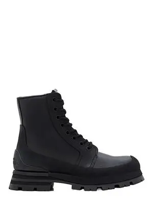 Alexander McQueen Leather Lace Up Boots - Multicolor