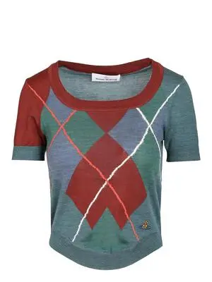 VIVIENNE WESTWOOD Argyle Wool And Cotton Sweater - Multicolor