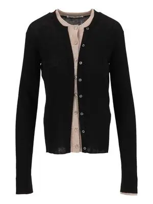 Acne Studios Acne Studios Layered Button-Up Cardigan Black