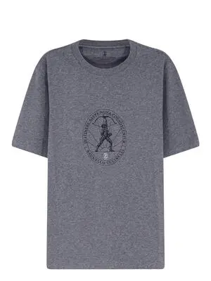 BRUNELLO CUCINELLI Brunello Cucinelli Men Cotton T-Shirt With Front Print