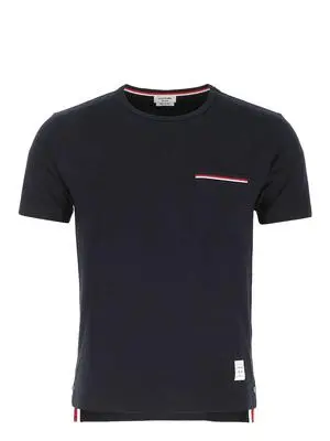 Thom Browne Midnight Cotton T-shirt - Blue