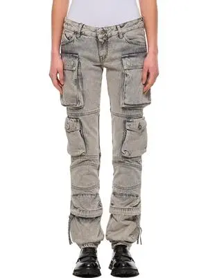 Attico Essie Denim Cargo Pants - Multicolor