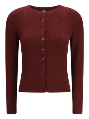Max Mara WEEKEND MAX MARA Basic Viscose Cardigan Red