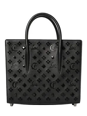 CHRISTIAN LOUBOUTIN Paloma Studded Leather Bag - Black