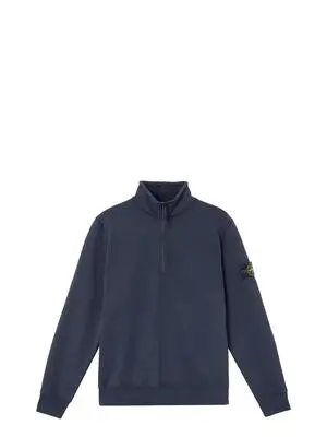 Stone Island Cotton Sweatshirt With Side Logo Patch - Multicolor