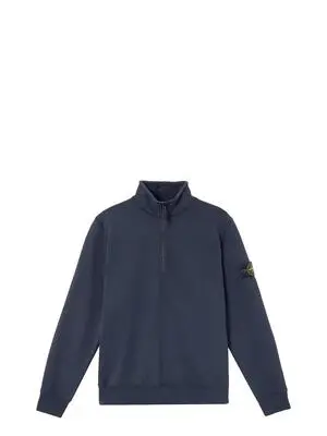Stone Island Cotton Sweatshirt With Side Logo Patch - Multicolor