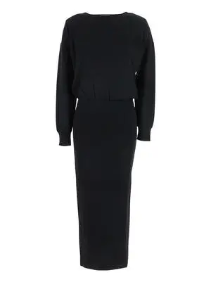 P.a.r.o.s.h Round Neck Dress - Black