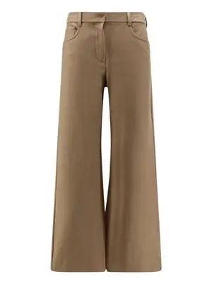 Max Mara MAX MARA Cotton Blend Flared Trousers Multicolor