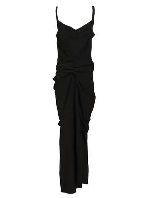 Rick Owens Long Draped Cady Dress - Black