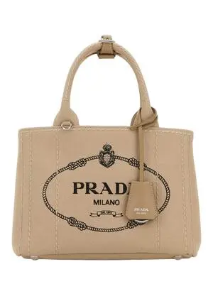 Prada Printed Logo Canvas Jardiniere Bag - Multicolor