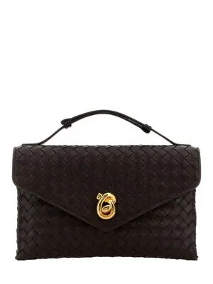 Bottega Veneta Knot Lock Woven Leather Bag - Brown