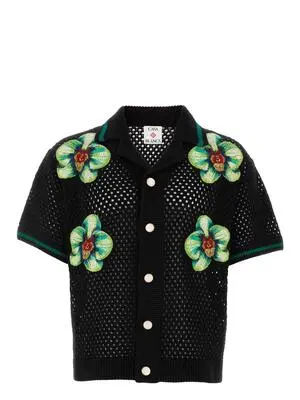 Casablanca Crochet Shirt - Black