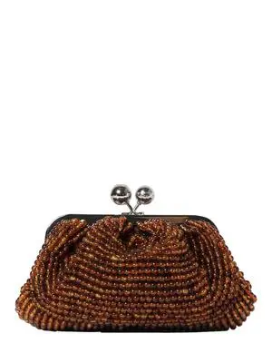 Max Mara Beaded Clutch - Brown