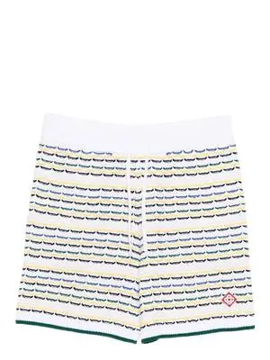 Casablanca Graphic Patterned Cotton Shorts - Multicolor