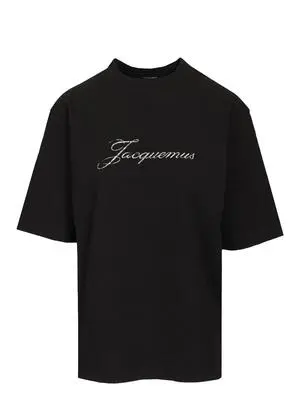 Jacquemus JACQUEMUS T-shirt With Script Logo Black