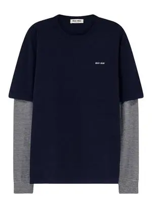Miu Miu Virgin Wool, Cashmere And Silk Sweater - Multicolor