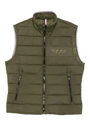 BOSS Quilted High-neck Gilet - Green