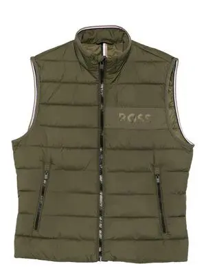 BOSS Quilted High-neck Gilet - Green