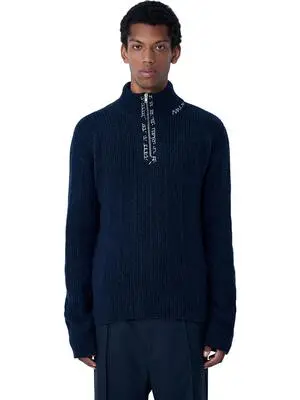 Marni Logo Embroidery Sweater - Blue