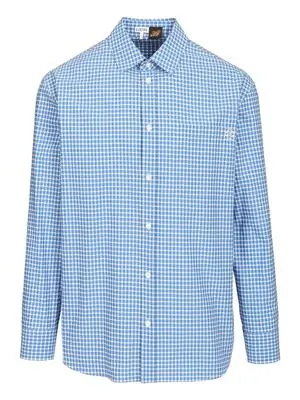 LOEWE Loewe Paula's Ibiza Men Lightweight Textured Checked Cotton Shirt.