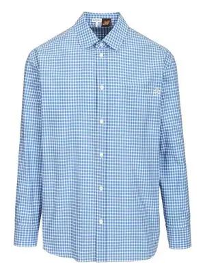 LOEWE Loewe Paula's Ibiza Men Lightweight Textured Checked Cotton Shirt.