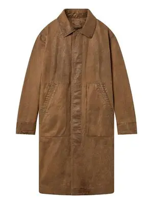 GOLDEN GOOSE Waxed Twill Trench Coat - Multicolor