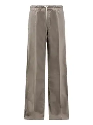 Rick Owens Dietrich Cotton Trousers - Gray