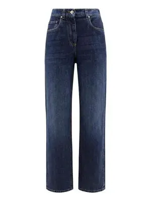 Brunello Cucinelli Wide Barrel Full Length Jeans - Multicolor