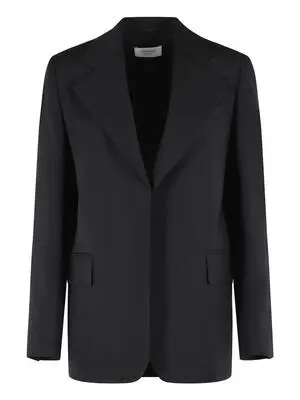 Sportmax Tenace Virgin Wool Oversize Blazer - Black