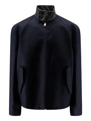 Bottega Veneta Compact Cotton Gabardine Harrington Jacket - Multicolor